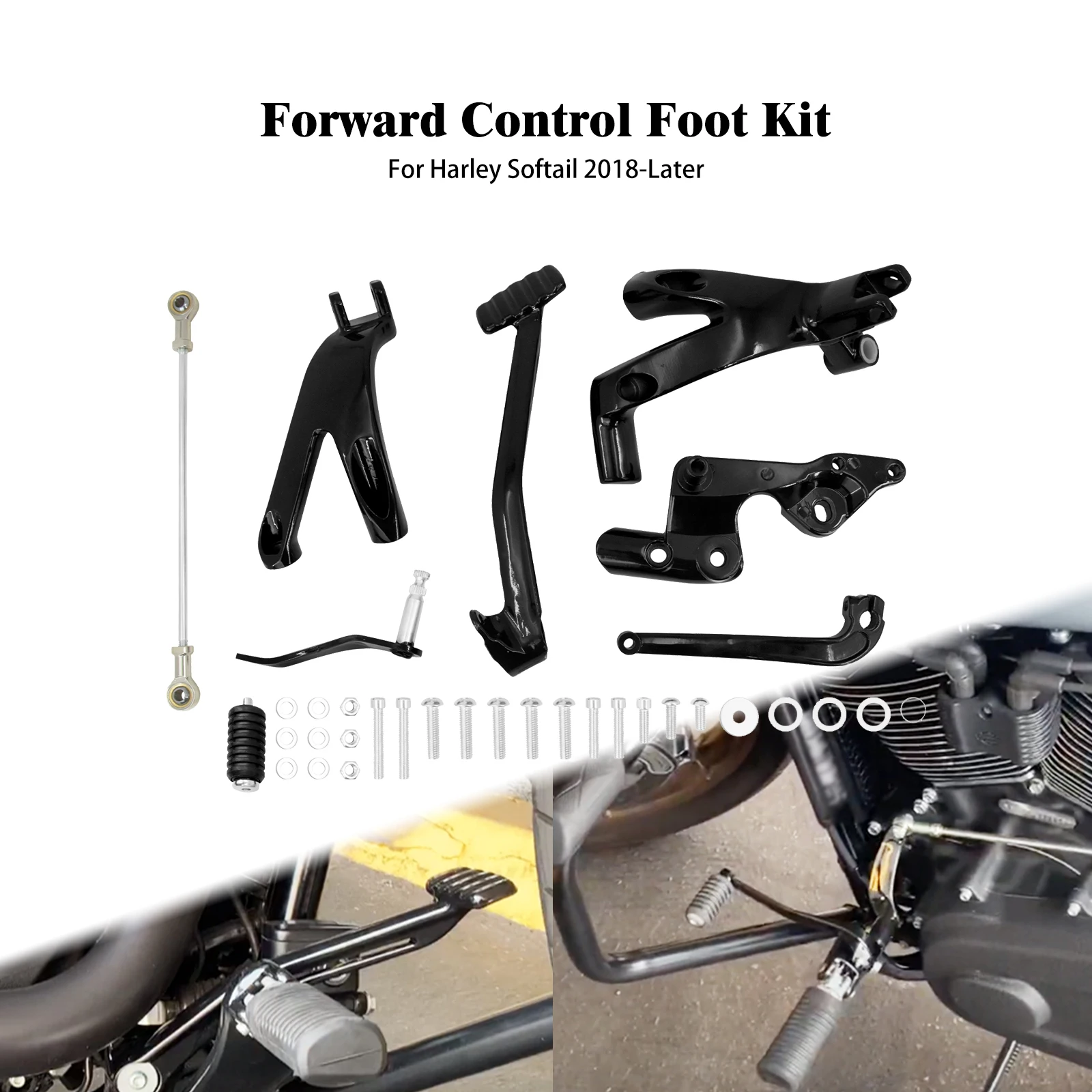 Motorcycle-Forward-Controls-Kits-Foot-Pegs-Rest-Footrest-For-Harley ...
