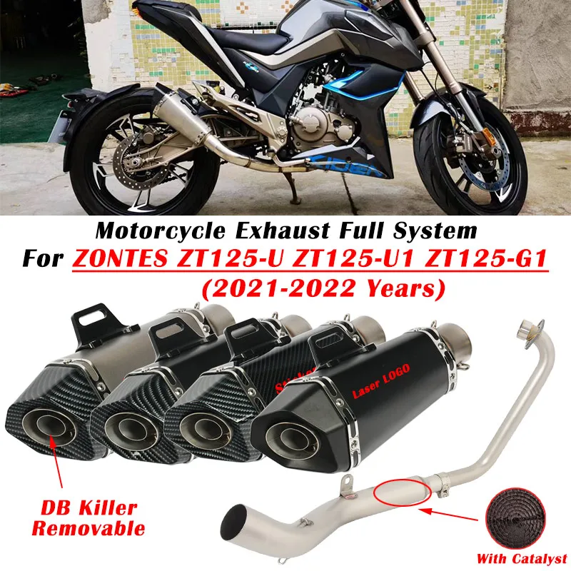 Sistema-de-Escape-completo-para-motocicleta-silenciador-modificado-con-catalizador-DB-Killer ...