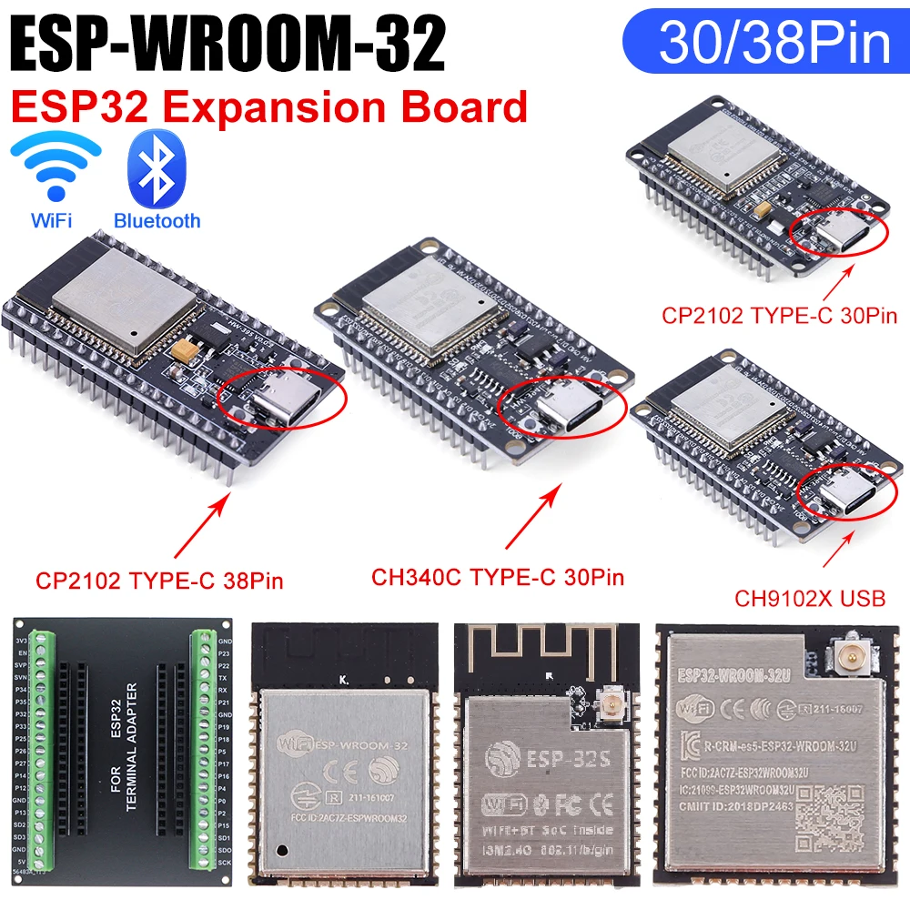 ESP-WROOM-32-ESP32-S-Nodemcu-ESP32-geli-tirme-kurulu-ESP32-Bluetooth ...
