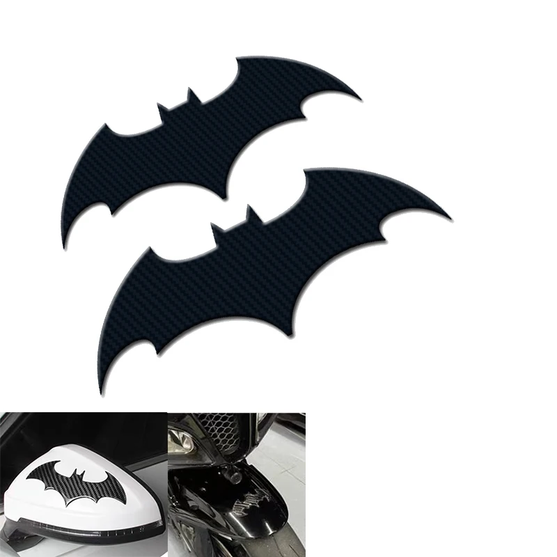 1PC-3D-Bat-Shape-Car-Stickers-carbon-fiber-Car-Logo-Emblem-Sticker ...