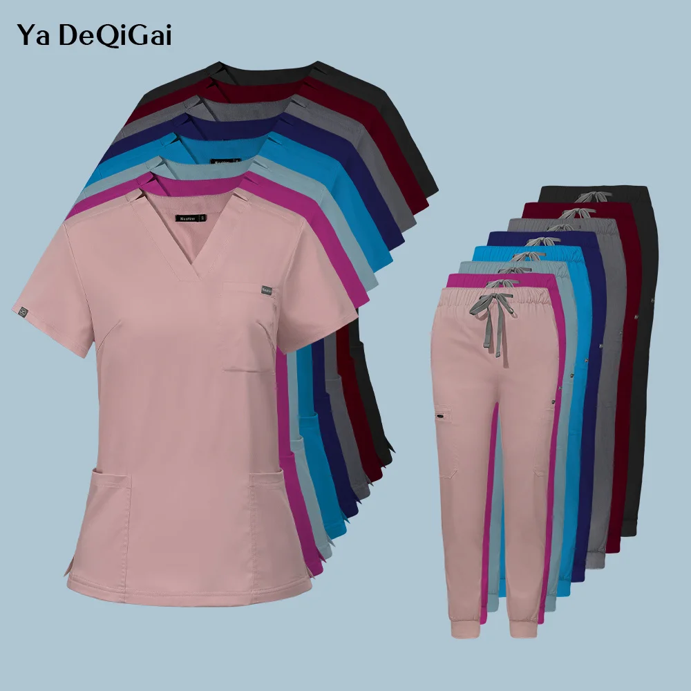 Uniformes médicos de manga corta para mujer, ropa de enfermera ...