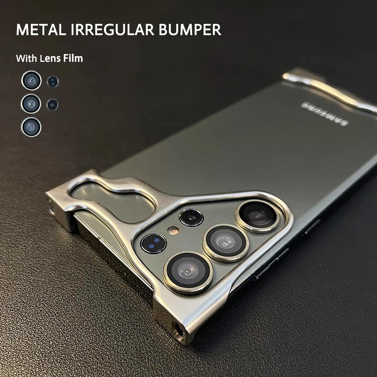Frameless-Aluminum-Alloy-Phone-Case-para-Samsung-S23-Luxo-Frameless ...