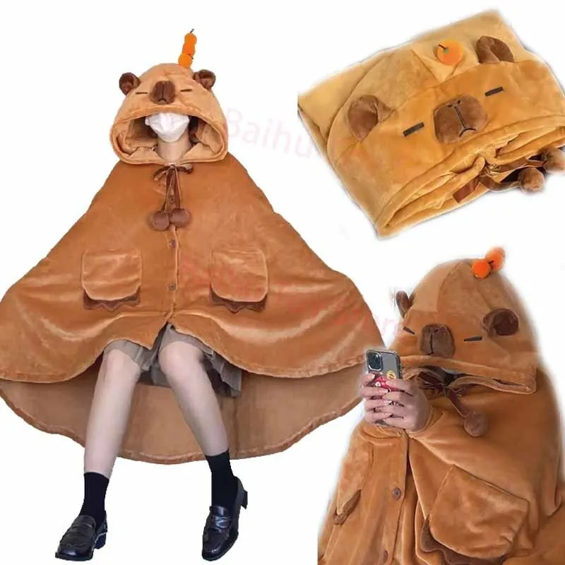 Capa-de-Cosplay-de-Capybara-para-ni-os-manta-suave-de-Animal-tibur-n ...