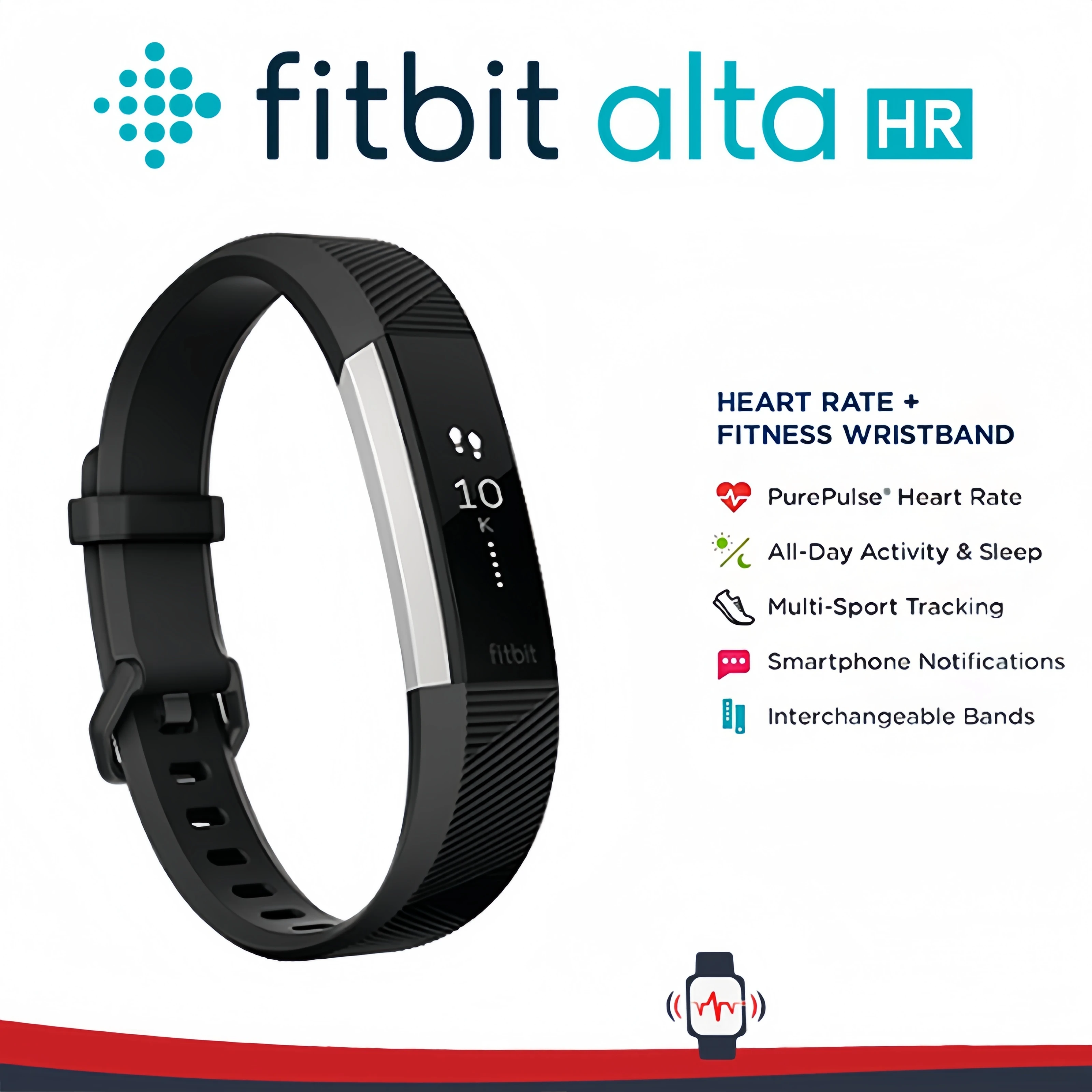 Fitbit-reloj-inteligente-deportivo-de-Alta-HR-pulsera-con-pod-metro ...
