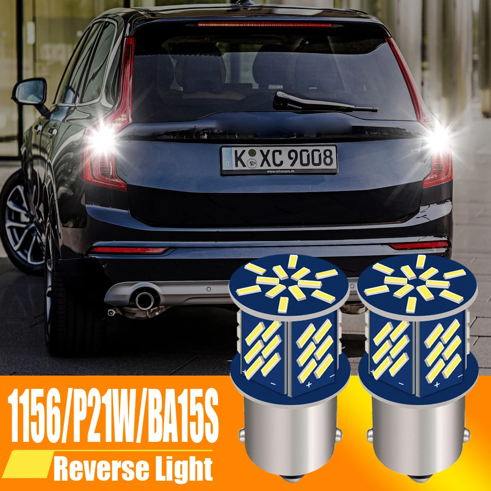2pcs LED Backup Light Blub Reverse Lamp P21W 7506 BA15S Canbus For ...