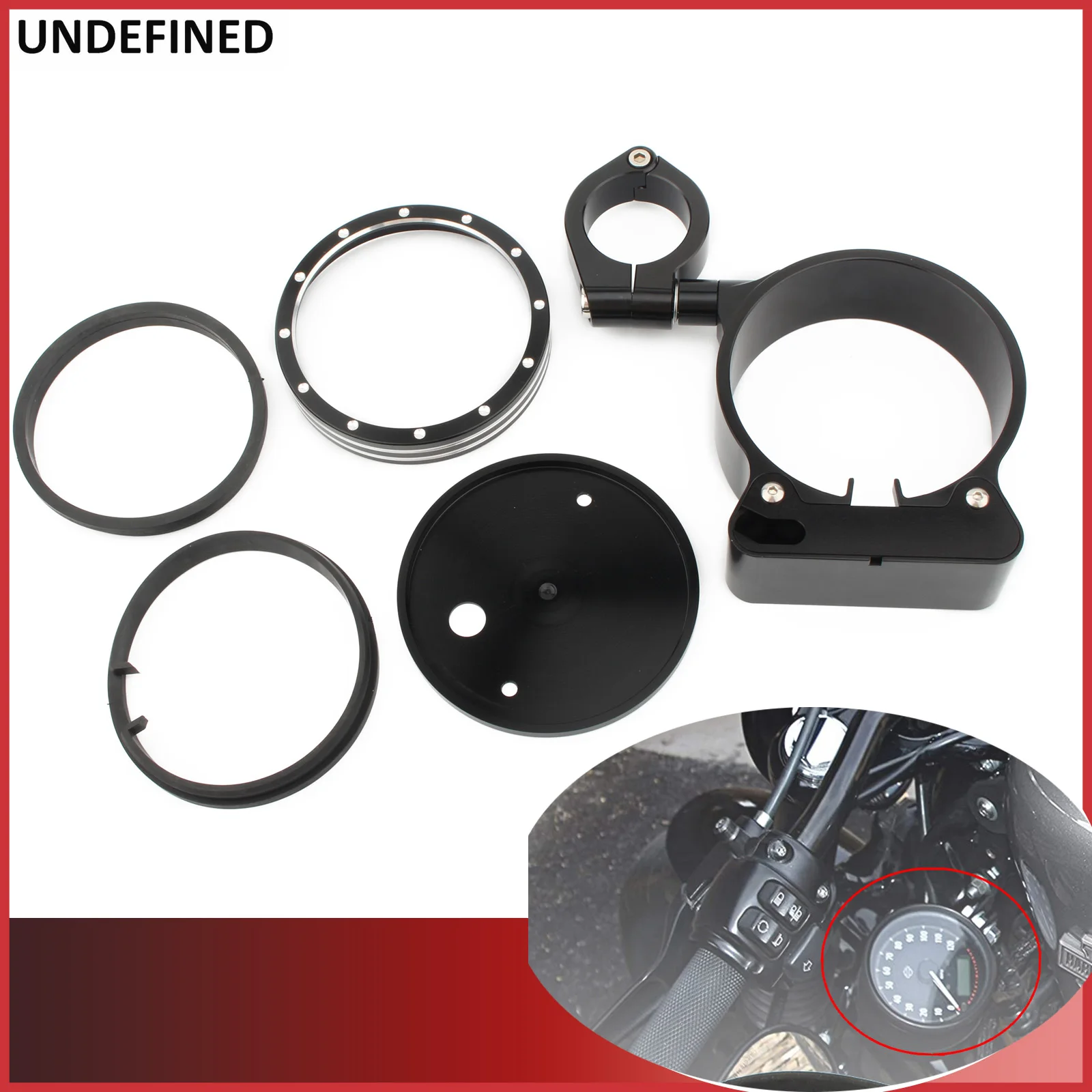 Motorcycle-Relocation-Speedometer-Side-Mount-Bracket-Black-Case-39mm ...