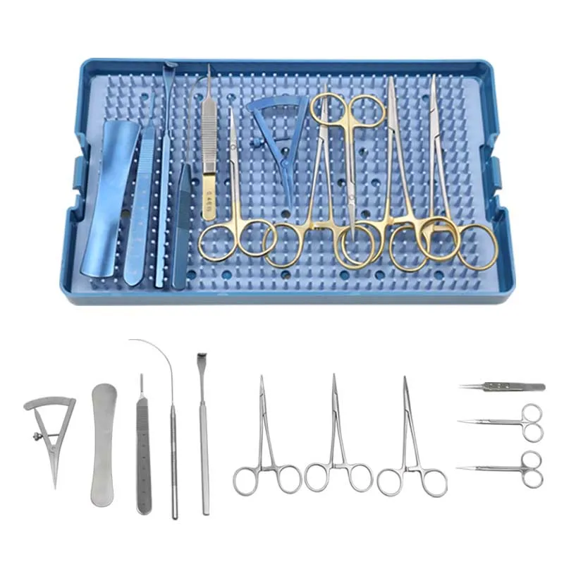 Double-Eyelid-Set-Scissors-Ophthalmic-Needle-Holder-Hemostatic-Forceps ...