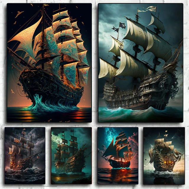 Pirate Ship Painting Night