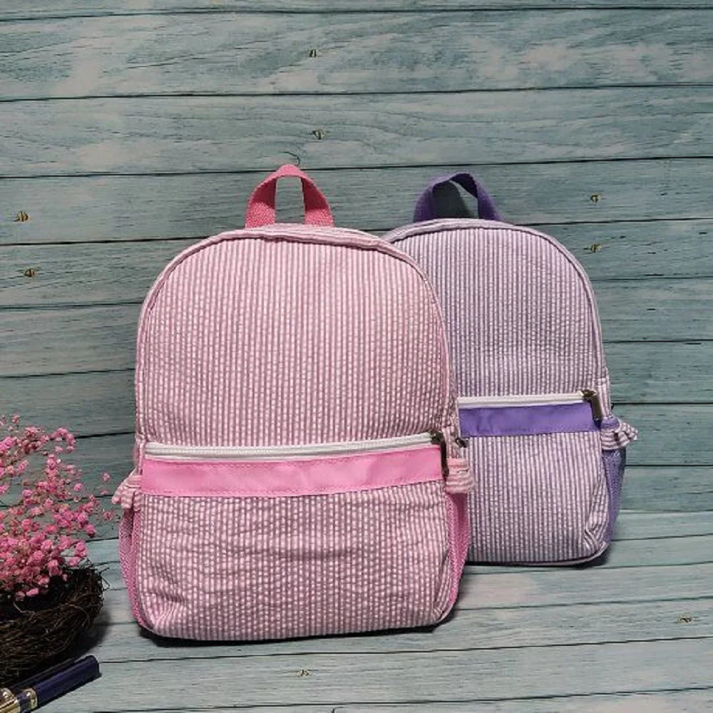 Pink Striped Backpack