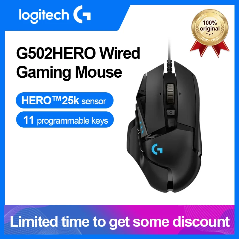 Logitech-G502-HERO-Dominant-Gaming-Mouse-Esports-Mouse-Wired-RGB-Mechanical-Counterweight ...