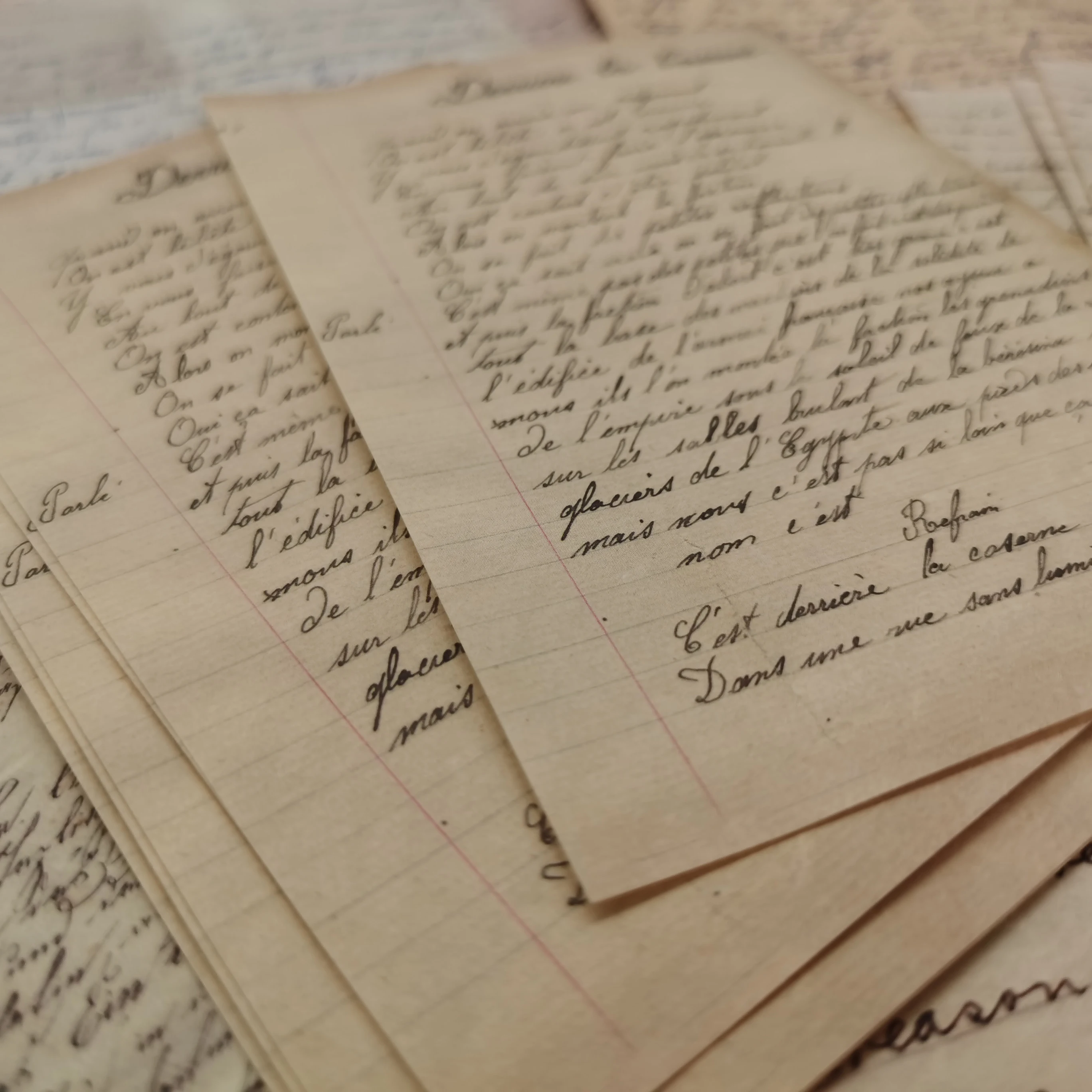 Vintage Handwritten Letter Scrapbooking Journal Material paper Card ...