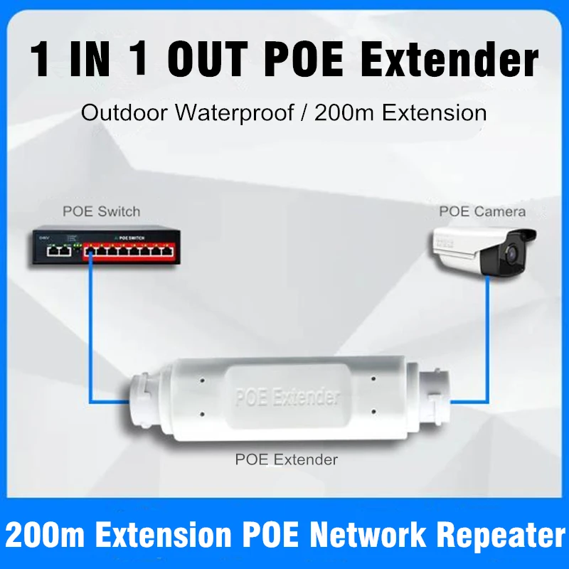 Poe Extender Kültéri Vízálló 200M -Es Hálózati Kiterjesztés Egy ...