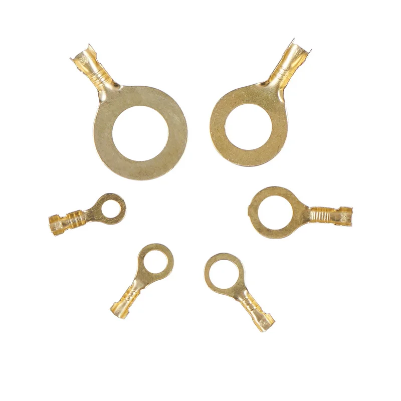 150/300/450PCS M3/M4/M5/M6/M8/M10 Ring Lugs Eyes Copper Crimp Terminals ...