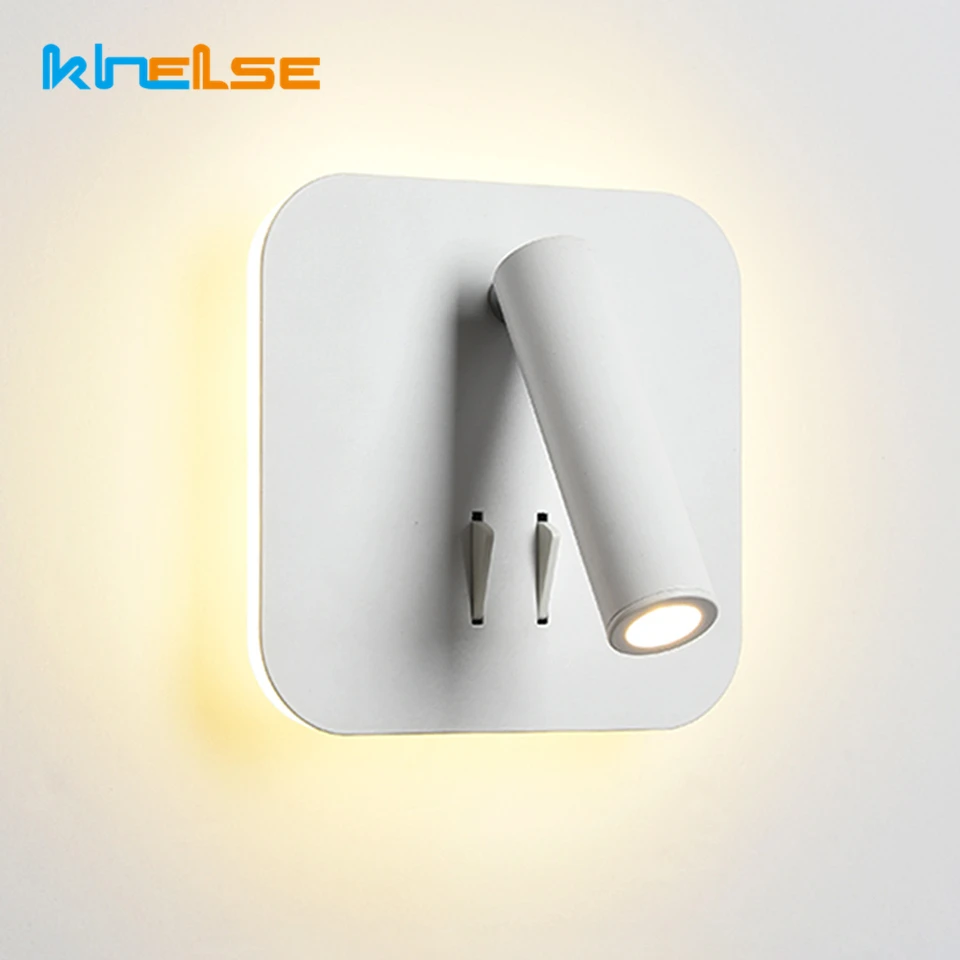 Led Wall Lamp Reading Light Adjustable | Bedroom Wall Sconces Reading ...
