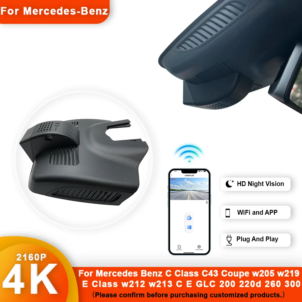 4K-HD-WIFi-Car-DVR-Dash-Cam-For-Mercedes-Benz-C-Class-C43-Coupe-w205 ...