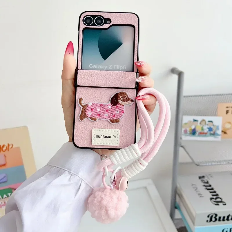 Cartoon PU Leather Phone Case for Samsung Galaxy Z Flip 7 6 5 4 3 Flip6 ...