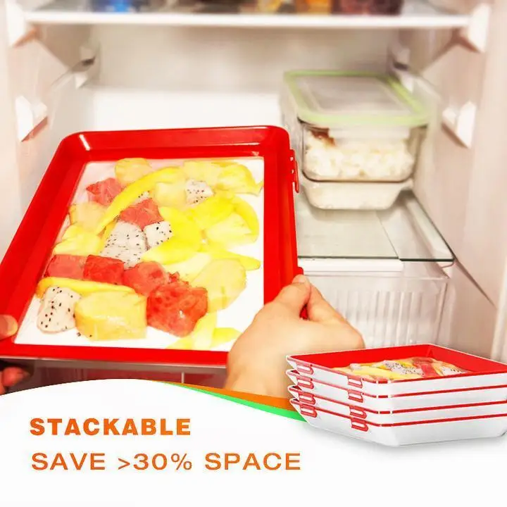 Clever Tray Creative Food Plastic Preservation Tray Kitchen Items Food ...