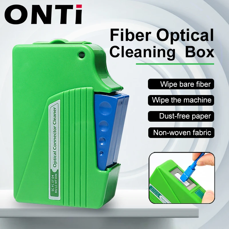 ONTi-Fiber-End-Face-Cleaning-Box-Fiber-Wiping-Tool-Pigtail-Cleaner ...