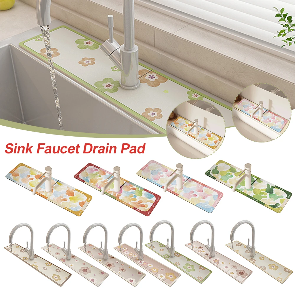 Classic-Sink-Faucet-Drain-Pad-Table-Mat-Toilet-Diatom-Mud-Absorbent-Pad ...