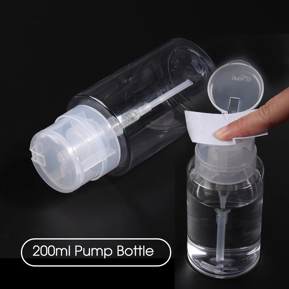 Botella-de-bombeo-vac-a-transparente-de-200ml-dispensador-de-Alcohol-l ...