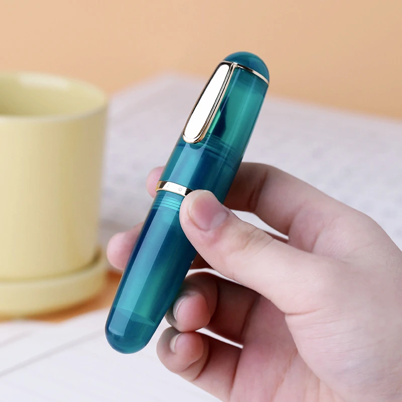 MAJOHN-New-Colorful-Transparent-Q1-Cute-Short-Pen-Gold-Plated-Two-Tone ...