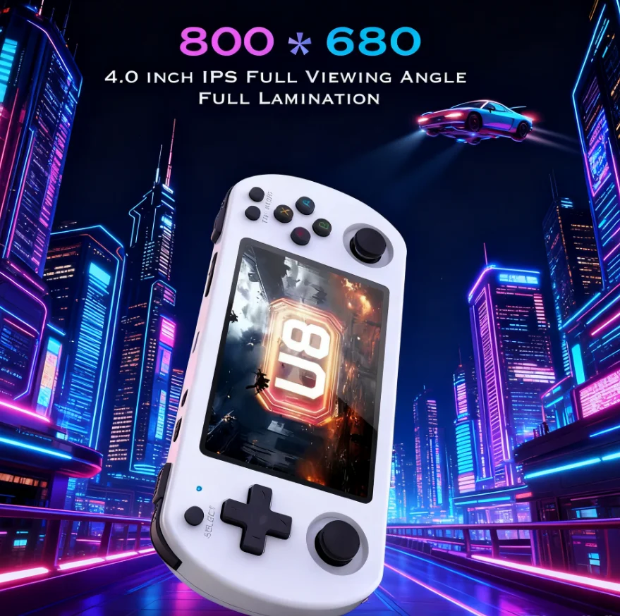 U8 Retro Handheld Video Game Console Linux System 4.0 Inch IPS Screen ...