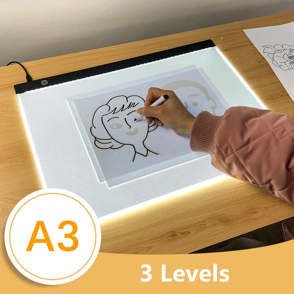 400x330mm-A3-Three-Level-Dimmable-Led-Light-Copy-Drawing-Board-Pad ...