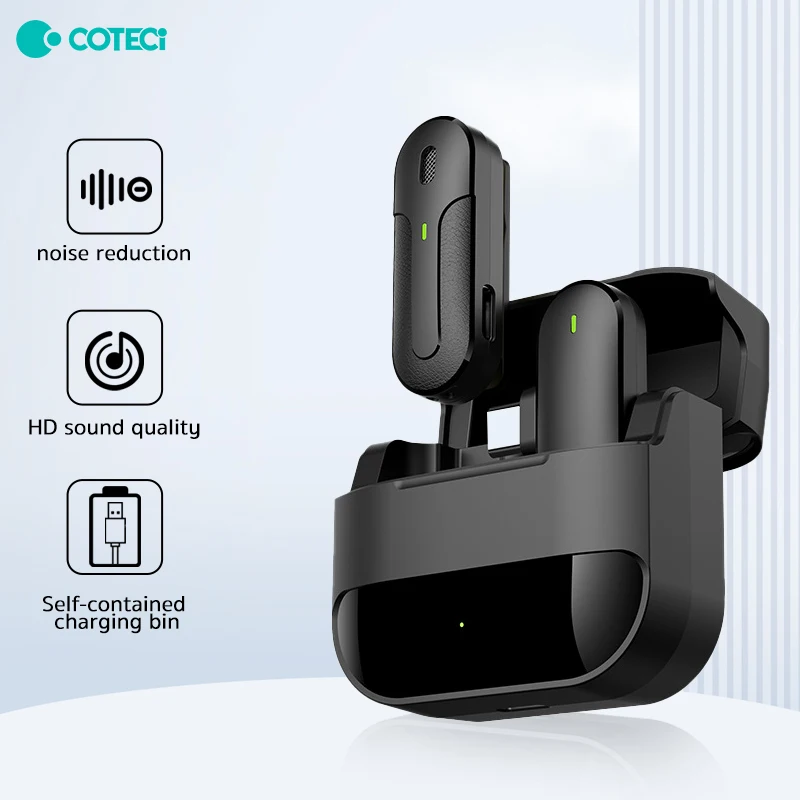 COTECi-Wireless-Lavalier-Microphone-Type-C-Wireless-Lapel-Mic-For-ios-Androids-Cell-Phone-Live ...