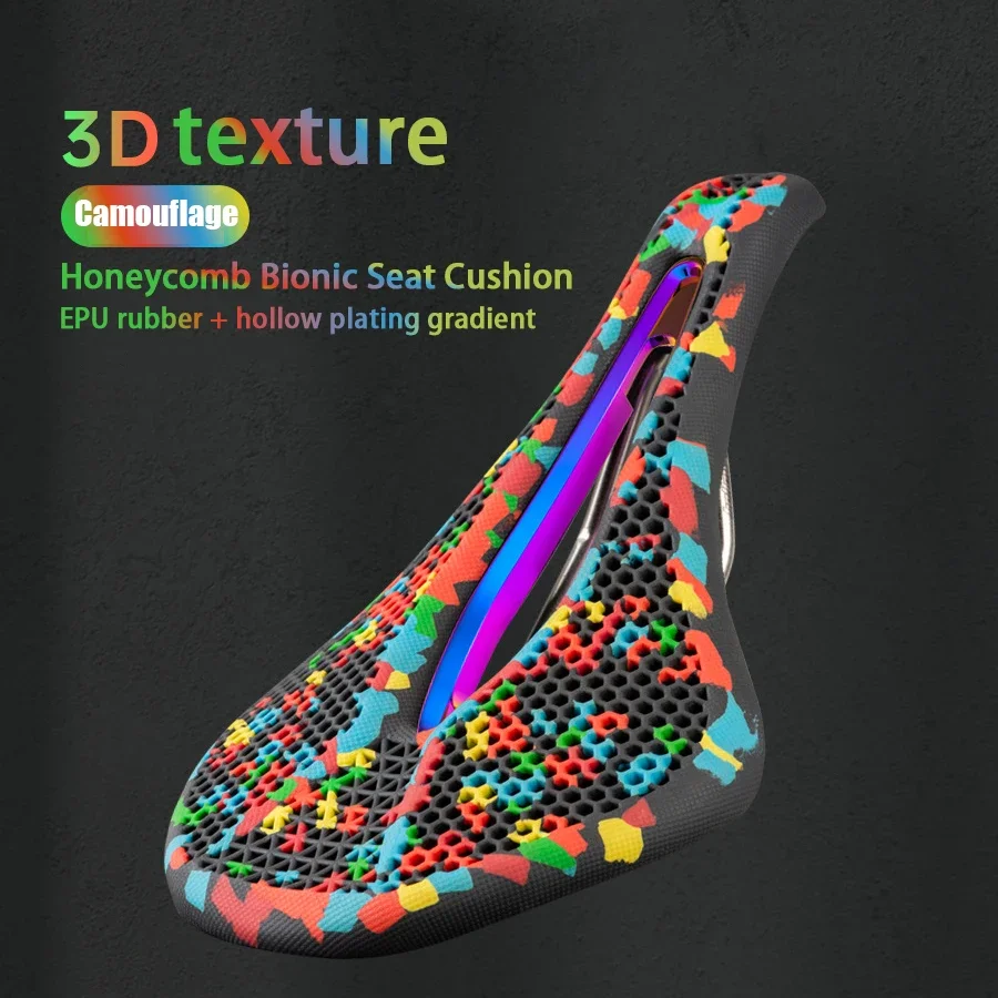 PROMEND-NEW-MTB-3D-Saddle-Camouflage-Texture-Honeycomb-Bicycle-Seat ...