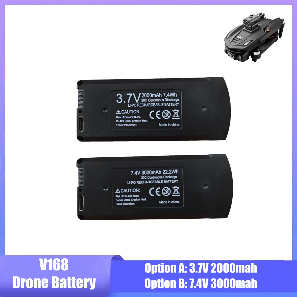 V168-Drone-Battery-7-4V-3000mAh-3-7V-2000mAh-V168-Pro-Max-GPS-Drone ...