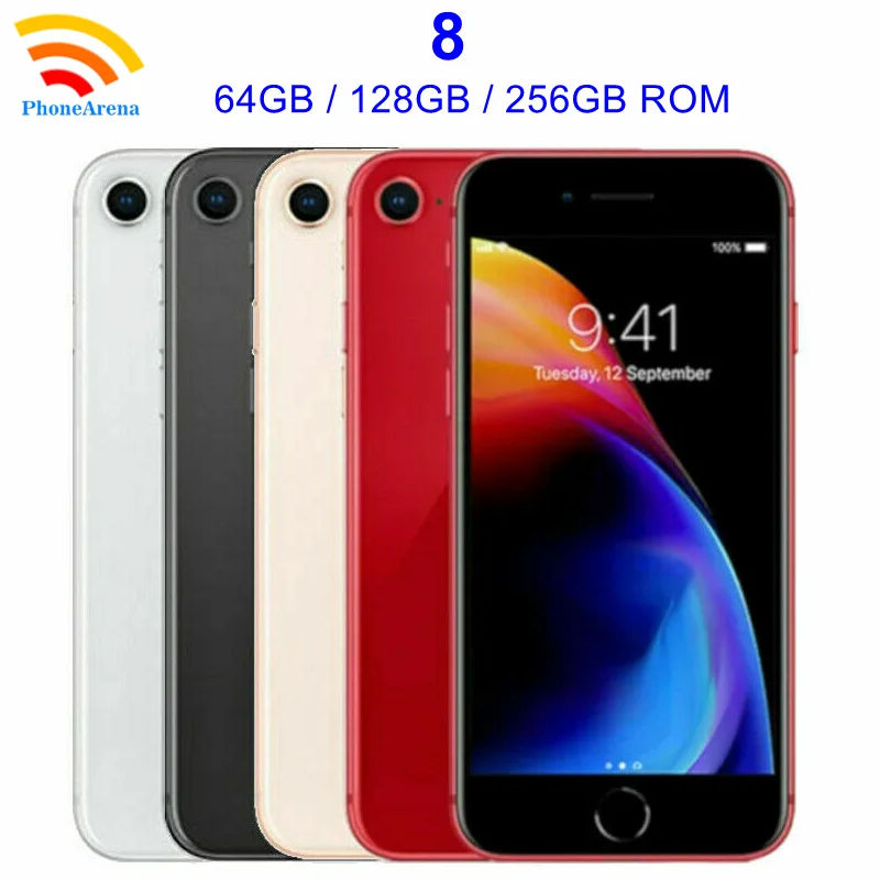 Original iPhone 8 iPhone8 64/256GB【90% New】4.7' Retina IPS LCD NFC IOS Cell Phone Unlocked 4G ...