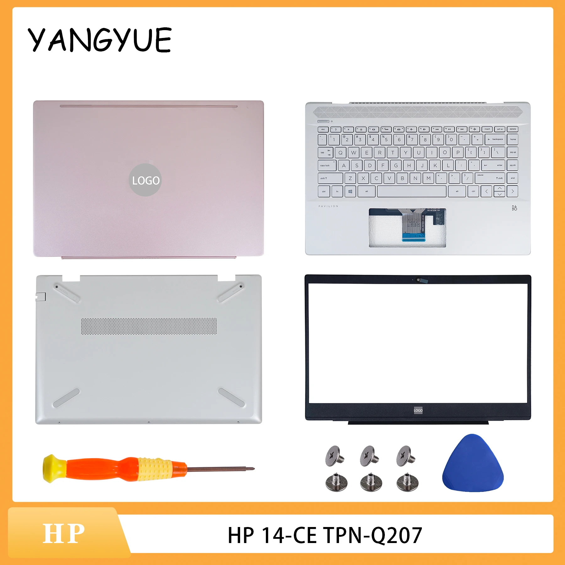 New-Laptop-Stands-For-HP-14-CE-TPN-Q207-Top-LCD-Back-Cover-Case-Front ...
