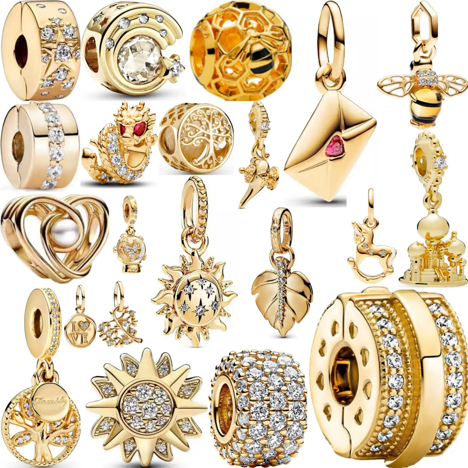 Pingente-Charm-Beads-Fit-Pulseira-Pandora-Original-925-Prata-S-rie-Ouro ...