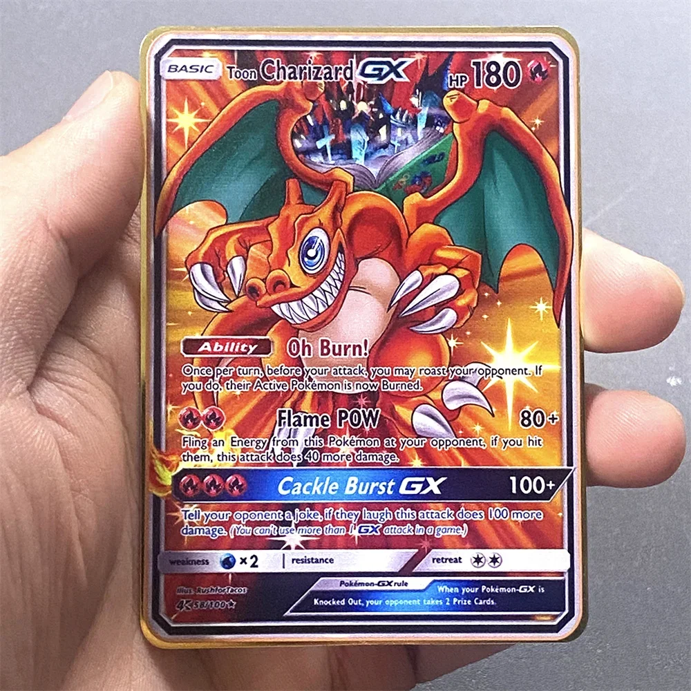 New 2024 Metal Card English Anime Charizard Arceus Mewtwo Blastoise ...