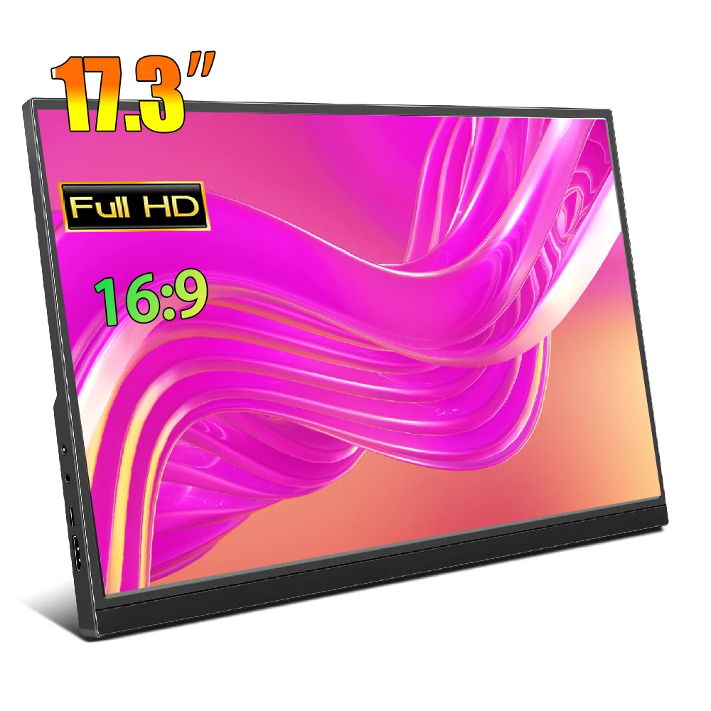 Monitor-Secund-rio-LCD-HD-Port-til-para-PC-Gamer-17-3-Polegada-Tipo-C ...