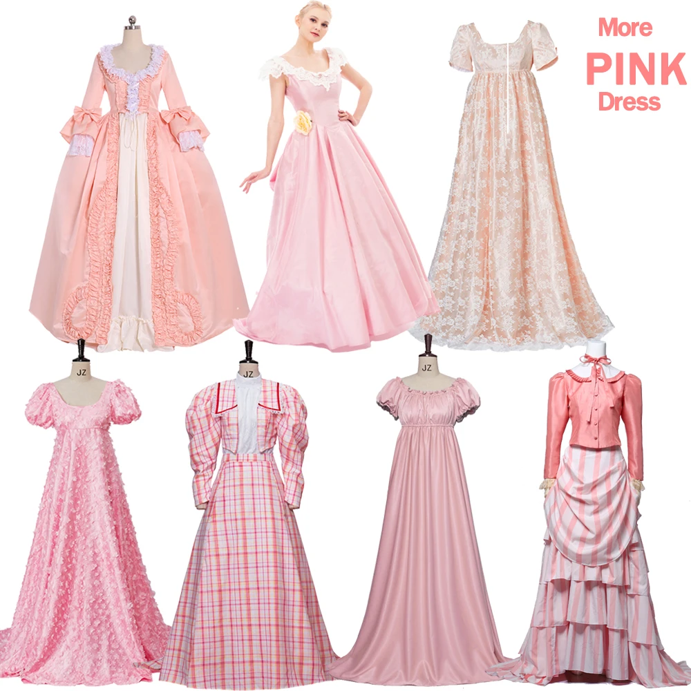 Cosplaydiy Bridgerton Daphne Dress Pink Dress Marie Antoinette Rococo ...