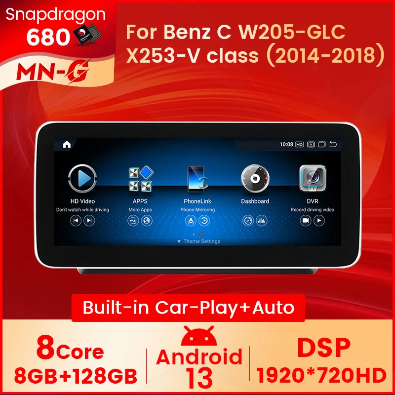 Snapdragon-680-Android-13-Car-Radio-8-128G-For-Mercedes-Benz-C-GLC-V ...