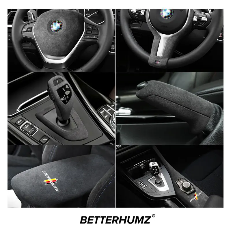 Alcantara For BMW F20 F21 F22 F23 Series 1 2 Center Console Multimedia Button Panel Trim Cover ...