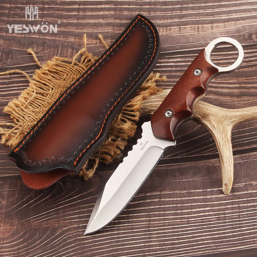 Full-Tang-Survival-High-Quality-Fixed-Blade-Knife-with-sheath-Hunting ...