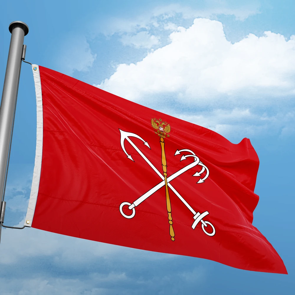Flag Of Saint Petersburg 3*5ft 90*150cm Flags Federal Subjects Russia ...