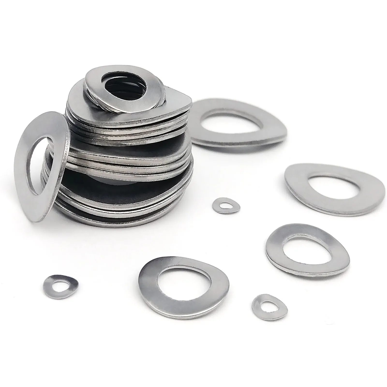 M2 M2.5 M3 M4 M5 M6 M8 M10 M12 M14 M16 304 A2 Stainless Steel Curved Wave Shape Spring Washer ...