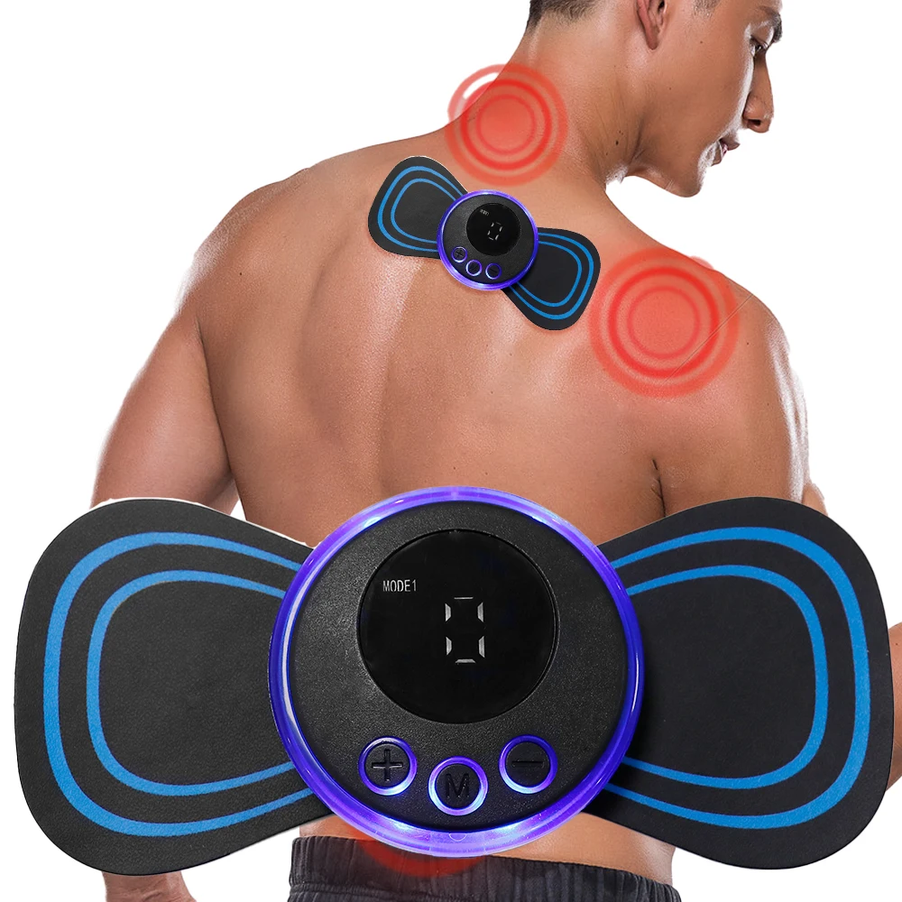 EMS-Neck-Massager-Portable-TENS-Pulse-Machine-Cervical-Neck-Back-Patch ...