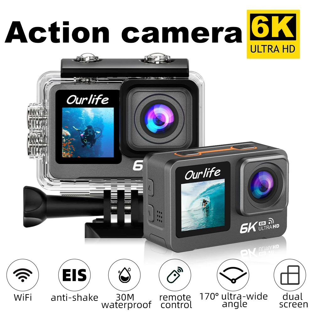 6K-4K60FPS-Action-Camera-50MP-2-0-Touch-LCD-Dual-Screen-EIS-WiFi-170 ...