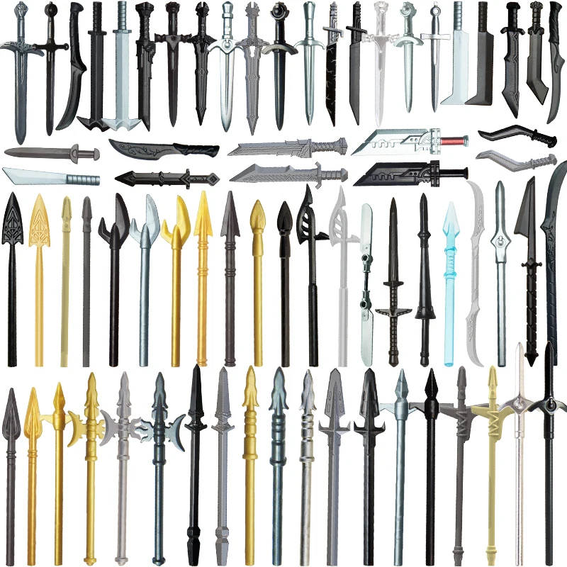 Middle aged weapon accessories Sword, axe, shield assembly scenes ...