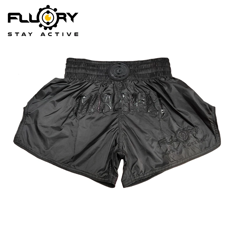 Fluory Muay Thai Shorts Solid Color Boxing Training Shorts Men's and ...