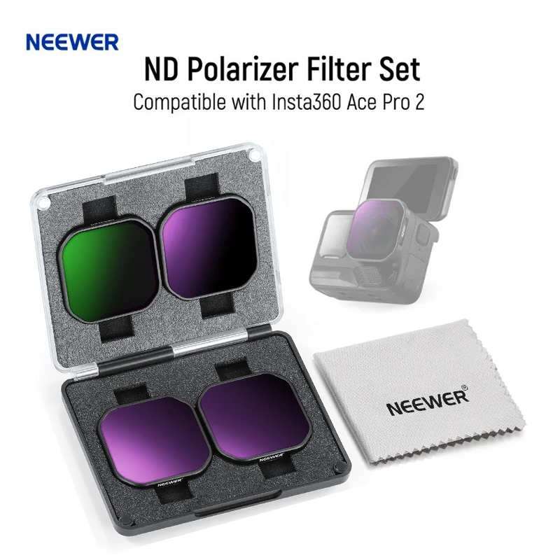 NEEWER 4 Pack ND/PL Filter Set Compatible with Insta360 Ace Pro 2 ...