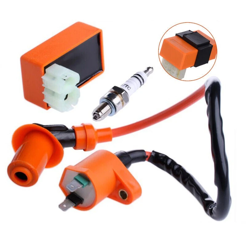 6OIN RacingPerformance CDI Ignition Coil Spark Plug Fit for GY6 50cc ...