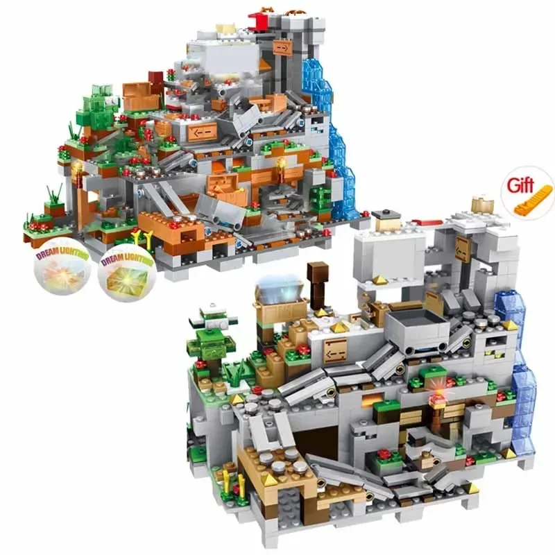 Hasbro-My-World-Set-The-Mine-Village-Mountain-Cave-Animal-Alex-Building ...