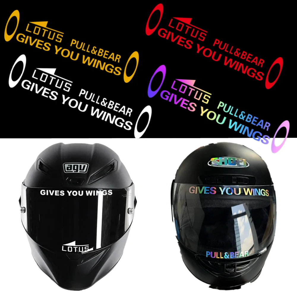 Motorcycle Sticker Helmet Decorative Lens Visor GIVE YOU WINGS MOTO ...