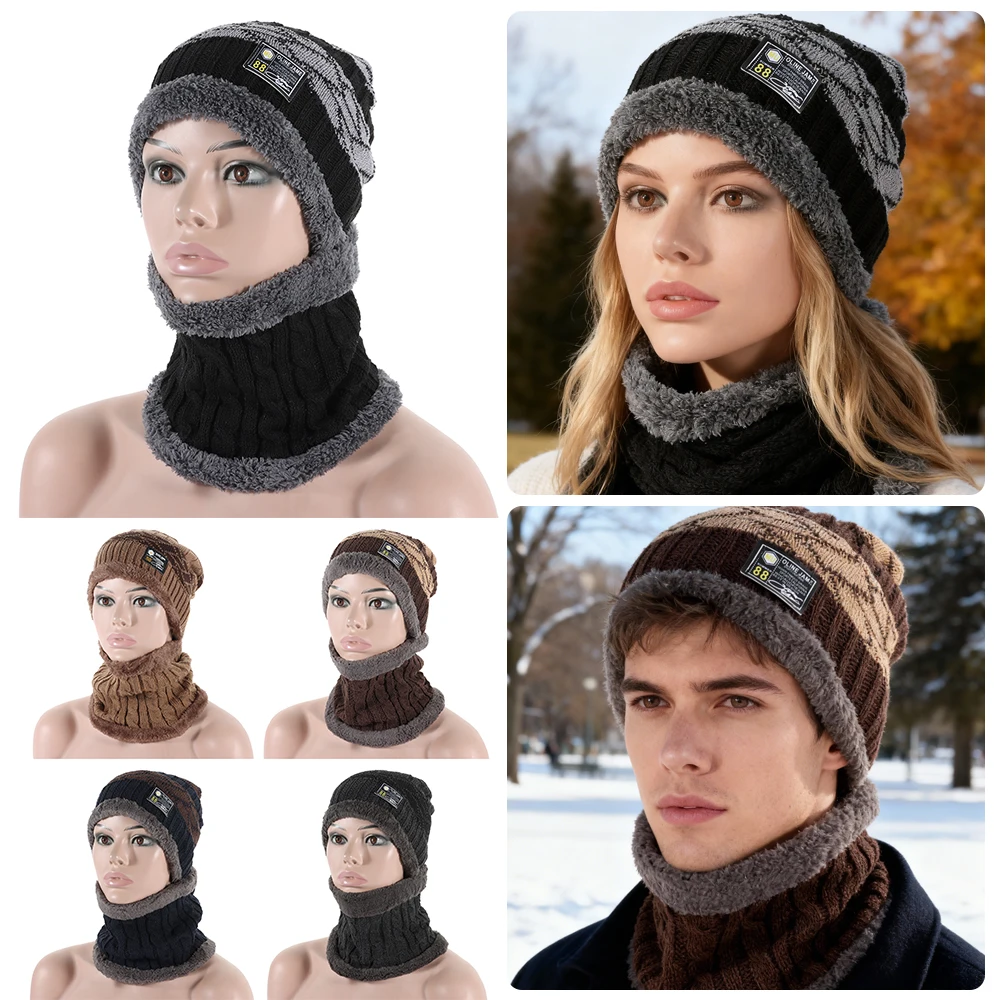 Polyester Winter Warm Hat Breathable Keep Warm and Cold Knitted Beanie ...